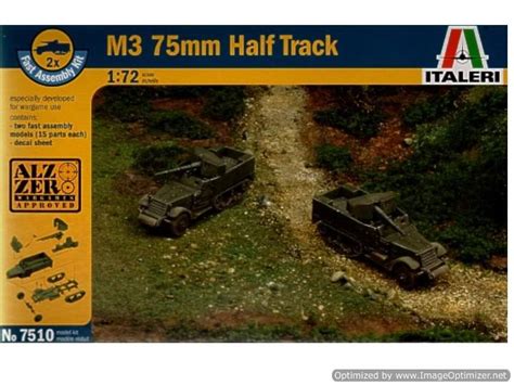 Italeri It7510 172 M3 75mm Gun Motor Carriage Two Fast Assembly Mo