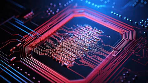 Microchip Circuit Board Tech Computer Ai Stock Illustration Illustration Of Electronics