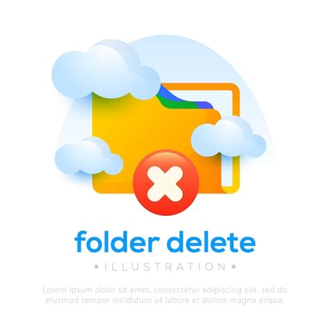 Premium Vector Folder Delete Illustration Delete Folder Design