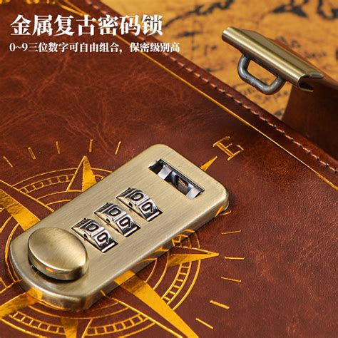 密码笔记本复古带锁日记本男生密码锁成人记事本女孩创意精致手账本儿童小学生本子新款简约文艺a5密码本定制 虎窝淘