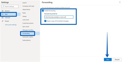 Outlook — Setting Up Auto Forwarding