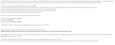 Solved Alice And Bob Are Avid Twitter Users And Tweet To Chegg Com