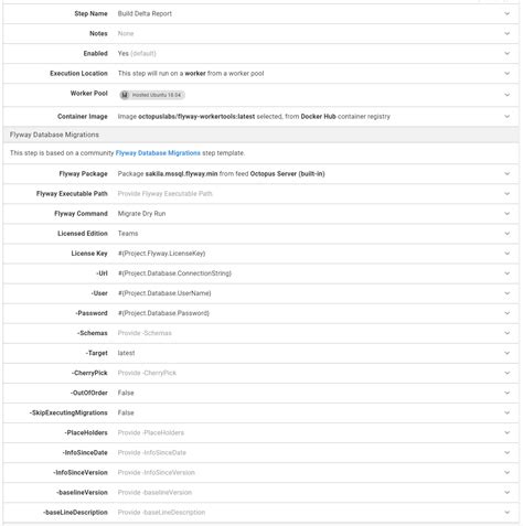 database deployments with flyway and octopus execution containers