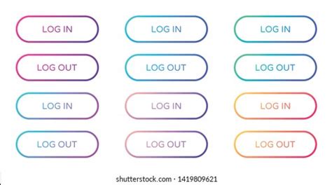 Log Log Out Web Buttons Set Stock Vector Royalty Free Shutterstock