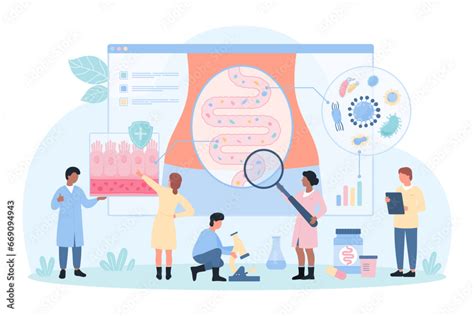 Poster Gut Microbiome Research Vector Illustration Muurposter