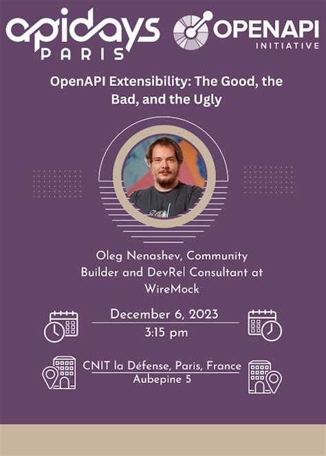 oleg nenashev on linkedin actually the talk will be openapi extensibility the good the bad and…