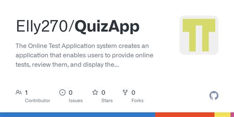 GitHub Elly270 QuizApp The Online Test Application System Creates An