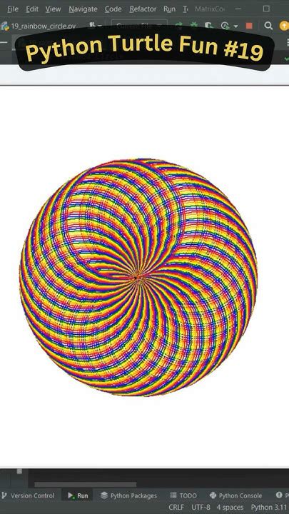 Python Turtle Fun 19 Creating A Stunning Rainbow Circle With Python