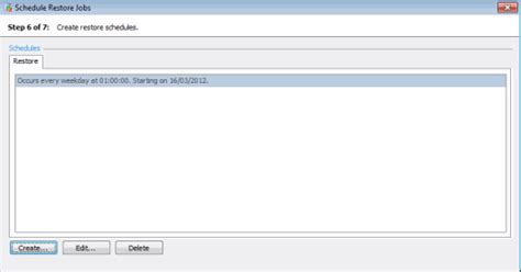 scheduling restores create restore schedule sql backup 10 product documentation