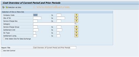 RESCGC SAP Tcode Cost Overview