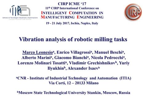 Cirp Icme 17 Vibration Robotic Milling V2 Pptx Robotics Technology And Computing