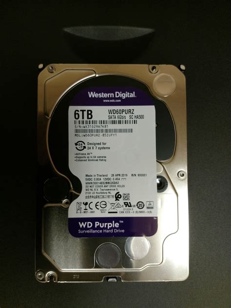 Жесткий диск Western Digital Purple 3.5 6.0 Tb SATA III 64 Mb 5400 rpm ...