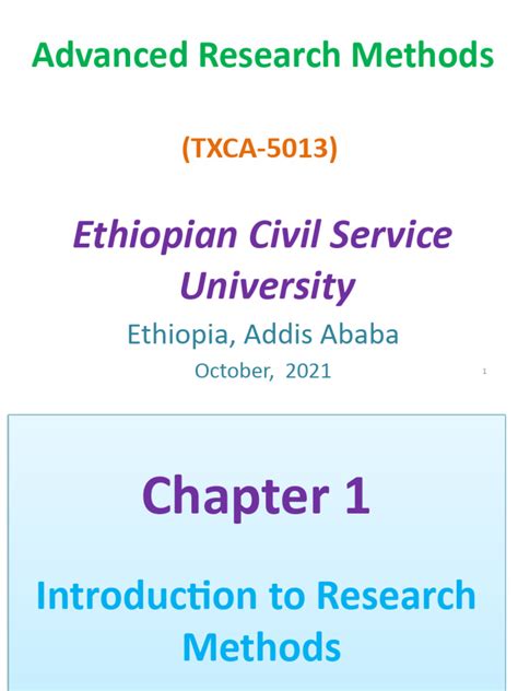 Chapter 1 Introduction To Research Methology Ver 2 Pdf Methodology Scientific Method