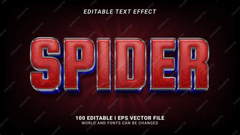 Premium Vector Spider Text Effect