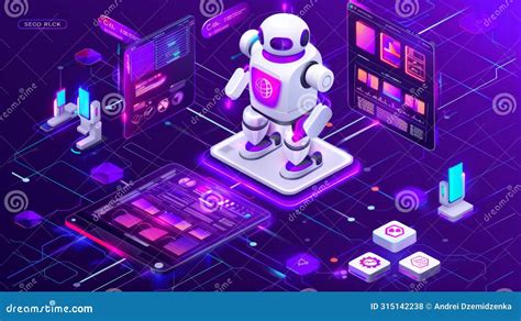 An Isometric Concept Modern Depicting Robotic Process Automation Or Rpa Artificial Intelligence