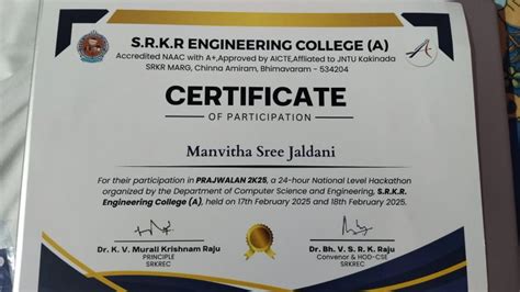 Hackathon Learning Innovation Prajwalan2025 Manvitha Sree Jaldani
