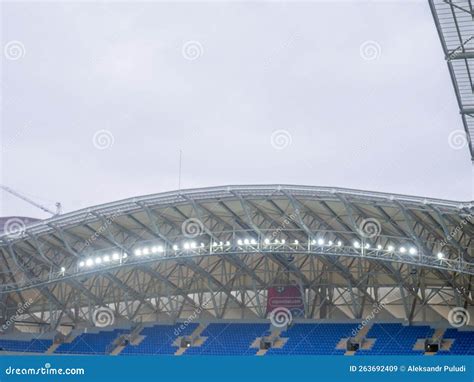 Arch Of The Stadium Engineering Design Part Of The Roof Of The