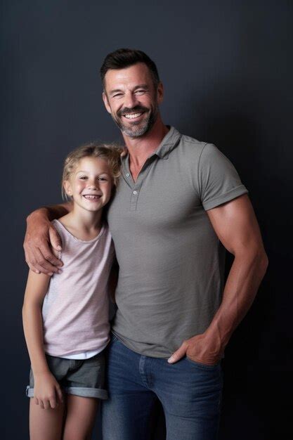 Premium AI Image Shot Of A Father And Son Standing Together With Their Babe Created With