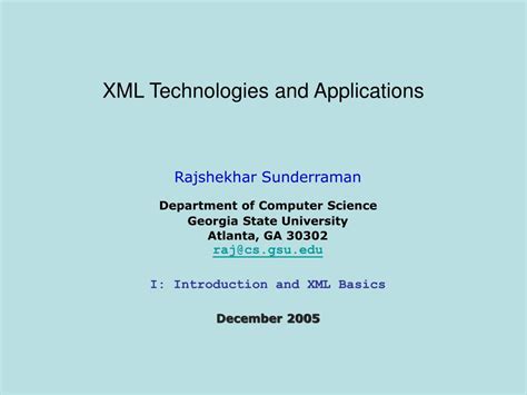 ppt xml technologies and applications powerpoint presentation free