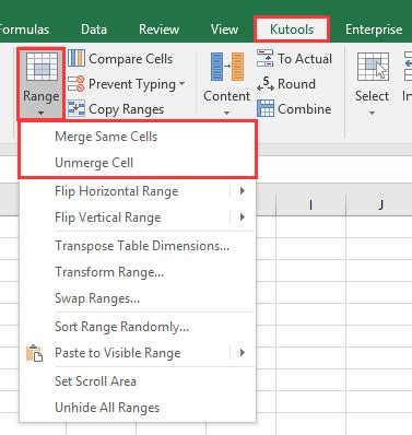 How To Merge Cells In A Range Formatted As Table In Excel