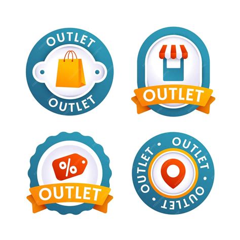 Free Vector Outlet Label Collection Design