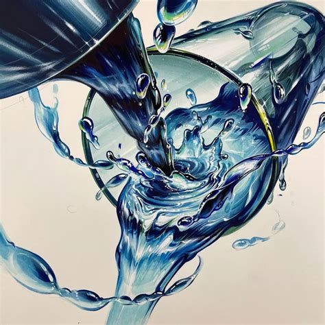 기디에 있는 핀 물 미술 구도 그림