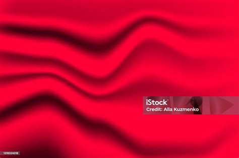 실크 레드 백 복사 공간이 있는 추상 벡터 패턴입니다 액체 파도 질감 부드러운 커튼 벽지 웨딩 패브릭 사틴 배너 카드 엽서 배경용 물결 모양의 디자인 0명에 대한 스톡 벡터