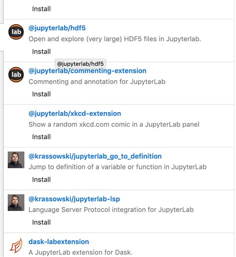Extension Manager In Does Not Annotate Jupyter Packages With Jupyter Badges Issue