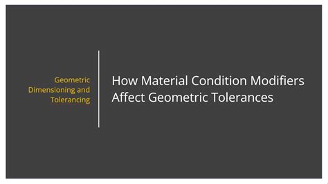 How Material Condition Modifiers Affect Geometric Tolerances Wisc