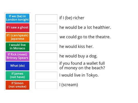 Second Conditional Match Up