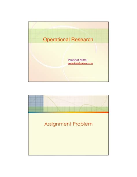 Assignment Problem Pdf Matrix Mathematics Theoretical Computer Science
