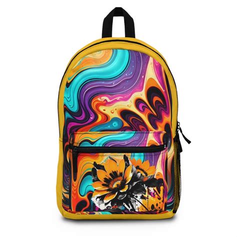 Colorful Chaos Vibrant Abstract Backpack For Artistic Adventures