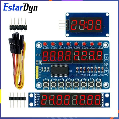 Estardyn Tm1637 4 Bits Tm1638 Max7219 8 Bit Digital Led Display 7 Segment 0 36inch Clock Red