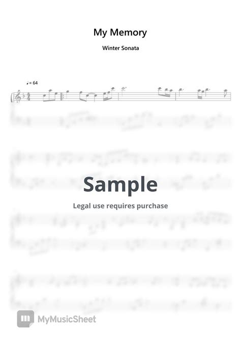 Ryu My Memory Winter Sonata Ost Sheet Music Midi 악보 By Sayu