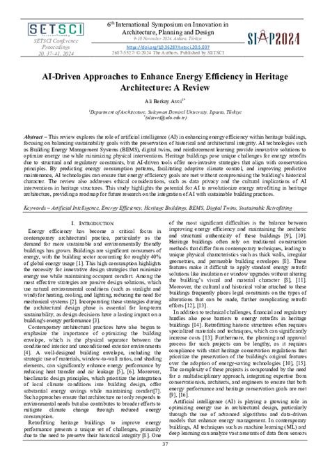 pdf ai driven approaches to enhance energy efficiency in heritage