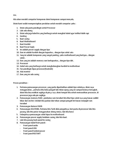 Merakit Komputer Pdf