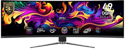 Msi Mpg Cqp Qd Oled Curved Hz Dqhd Monitor Ca