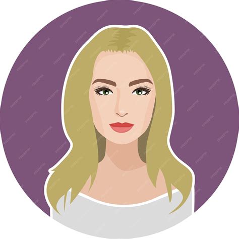 Premium Vector Attractive Woman Portrait In Simple Flat Style Avatar