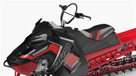 Snowmobile Polaris Red 3d Turbosquid 2052626