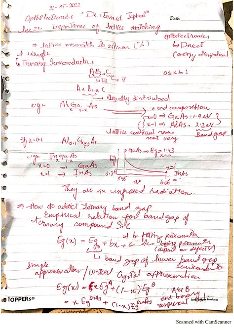 Fundamentals Of Optoelectronics Devices Lecture Notes Physics Docsity