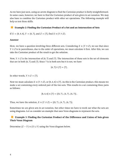 Lesson Cartesian Products Nagwa