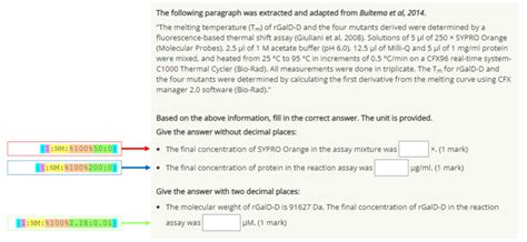 Embedded Answers Cloze Quiz Questions In Moodle For Biosciences Ucl