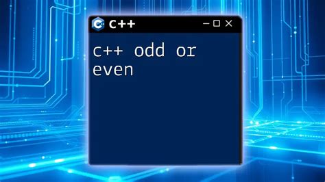C Odd Or Even Mastering Number Checks In C
