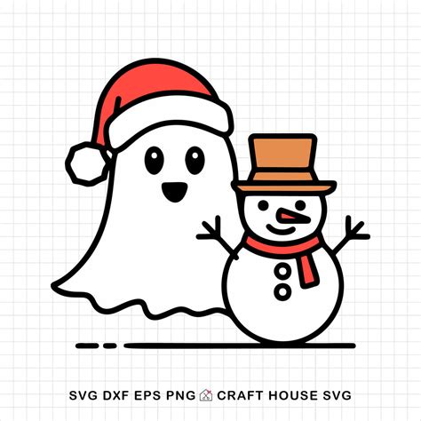Cute Christmas Ghost Svg Bundle Free And Premium Files