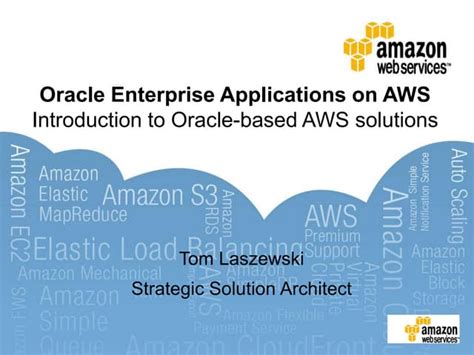 Oracle On Aws Partner Webinar Series Pptx Cloud Computing Internet
