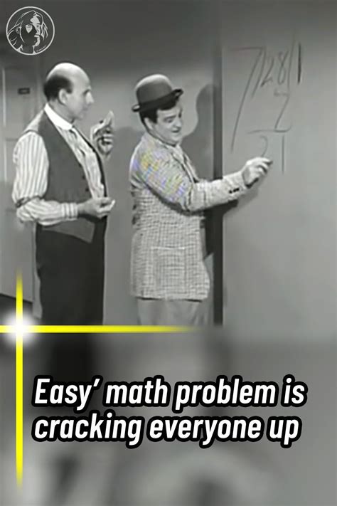 Easy Math Problem Is Cracking Everyone Up Simple Math Comedy Tv Math