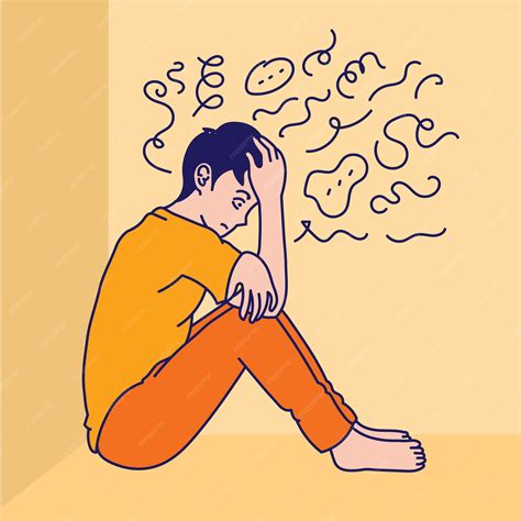 Premium Vector Depression Concept Art Depressed Vector Illustration