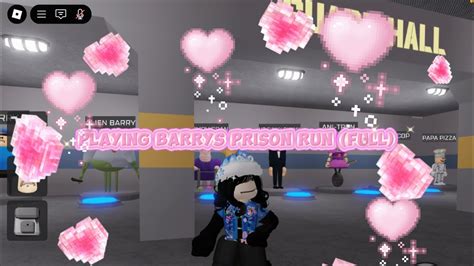 Playing Barrys Prison Run💗 Youtube