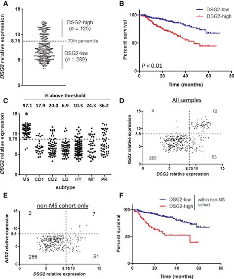Dsg2 Expression In Mm Is Strongly Associated With Reduced Survival Download Scientific Diagram