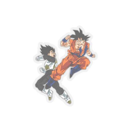 Anime Inspired Goku Vs Vegeta Kiss Cut Sticker Dbz Fan Art Etsy